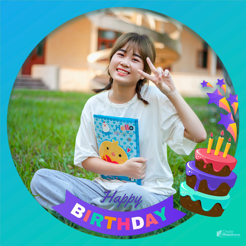 Happy Birthday Wishes Card With Custom Name And Photo Editing