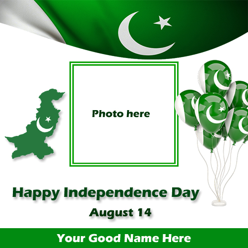 Pakistan 14th August 2024 Independence Day Card Photo Frame With Name ...
