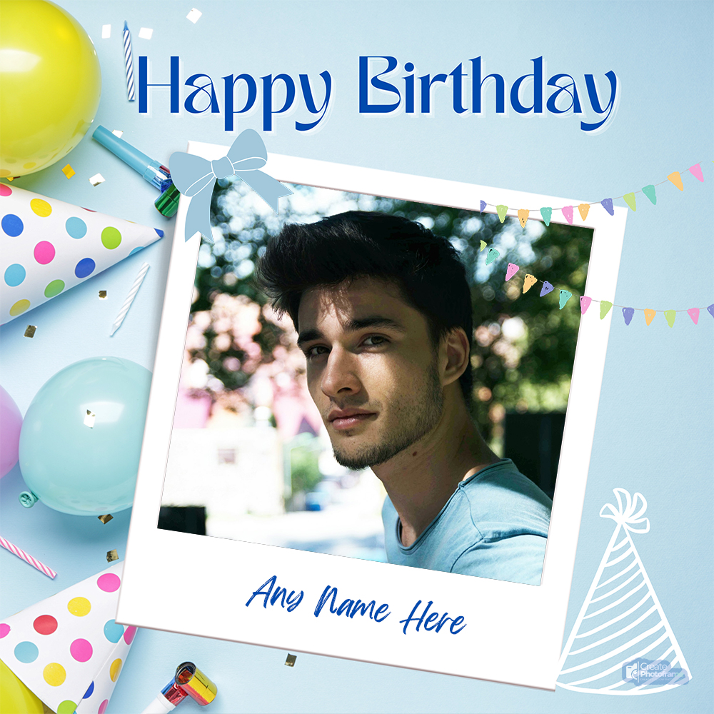 Happy Birthday Wishes Card With Custom Name And Photo Editing For Free