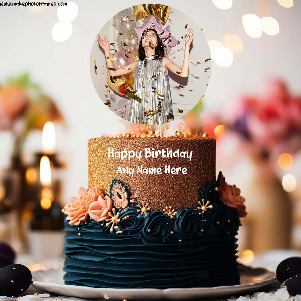 Happy Birthday Card With Custom Name And Photo