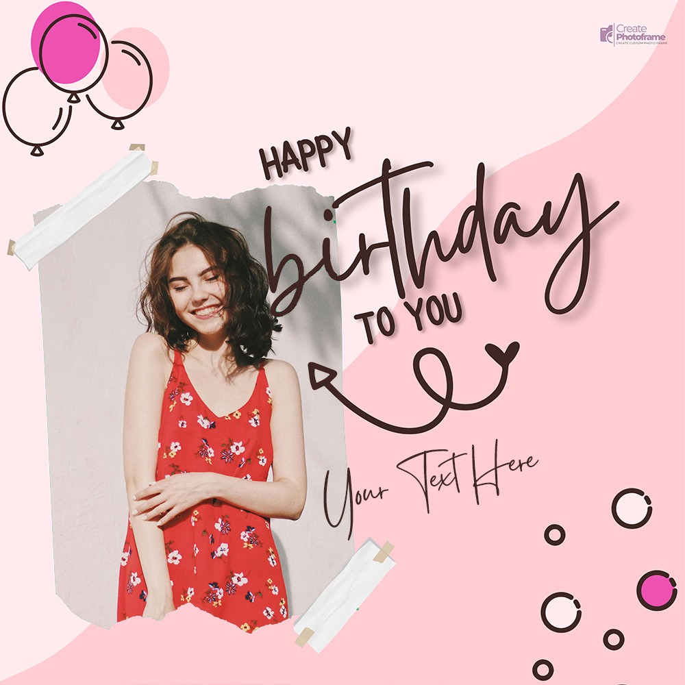 Free Birthday Wishes Card Photo Frame With Custom Name Edit