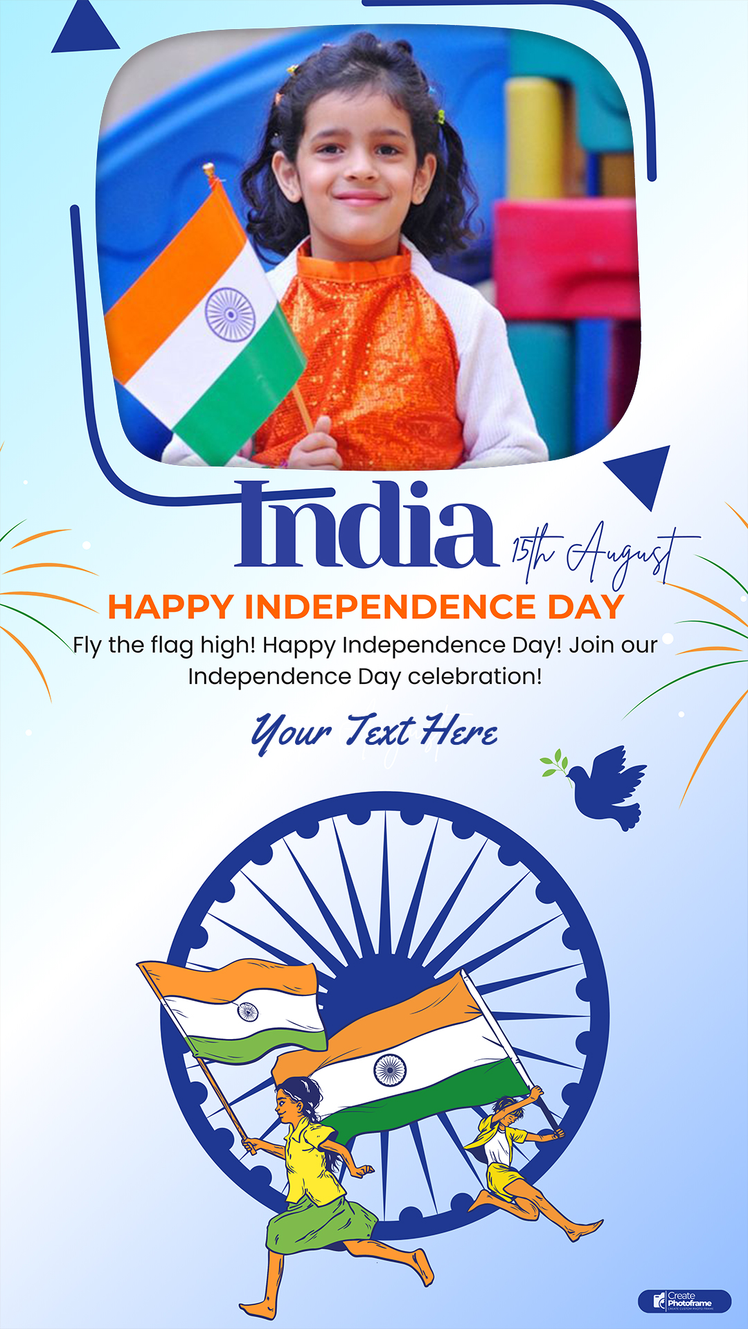 Free 15 August Indian Flag Photo Frame With Name And Image