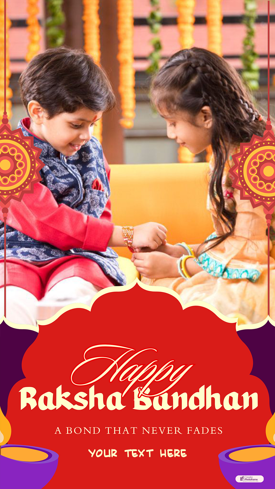 Custom Raksha Bandhan DP Frame Maker With Name And Photo