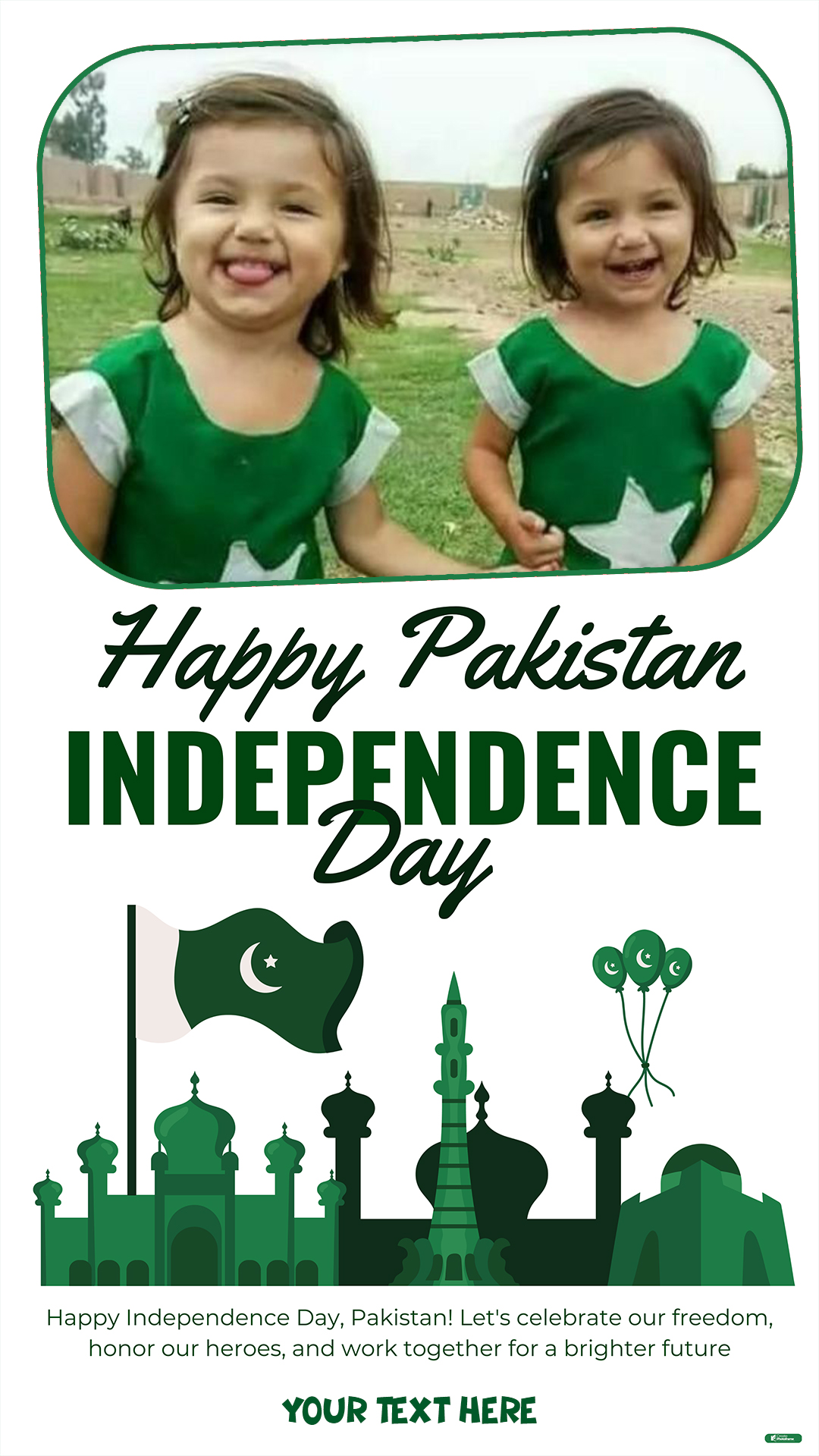 Custom Happy Independence Day Pakistan Photo Editing With Name